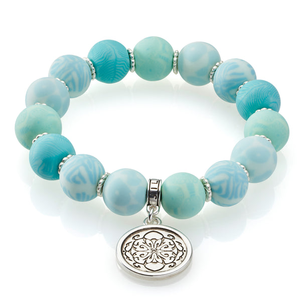 Maui Blue Chunky Blossom Bracelet - JILZARAH
