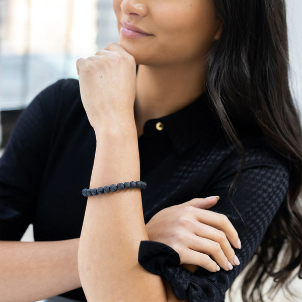 Black Crocodile Stack Bracelet - JILZARAH